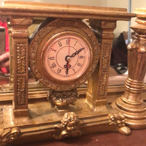 Accents | Gold Ornate Clock Candle Holders Set | Poshmark